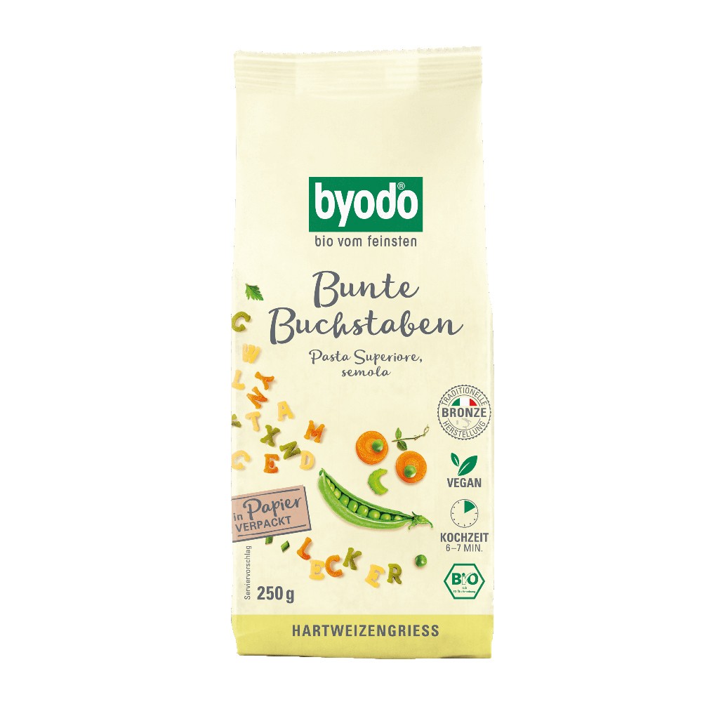 Paste litere colorate pentru copii bio 250g - Be Organic
