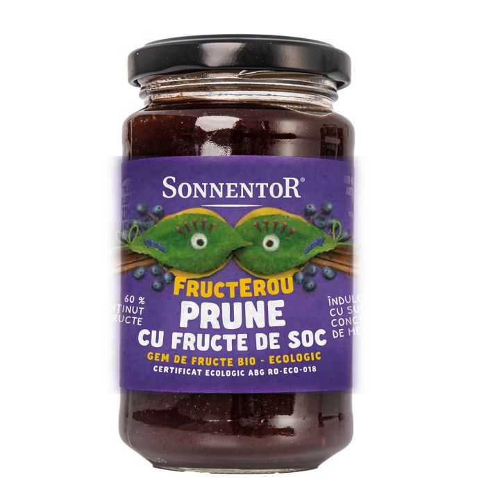 Gem de Prune cu Fructe de Soc FructErou 250g - Be Organic